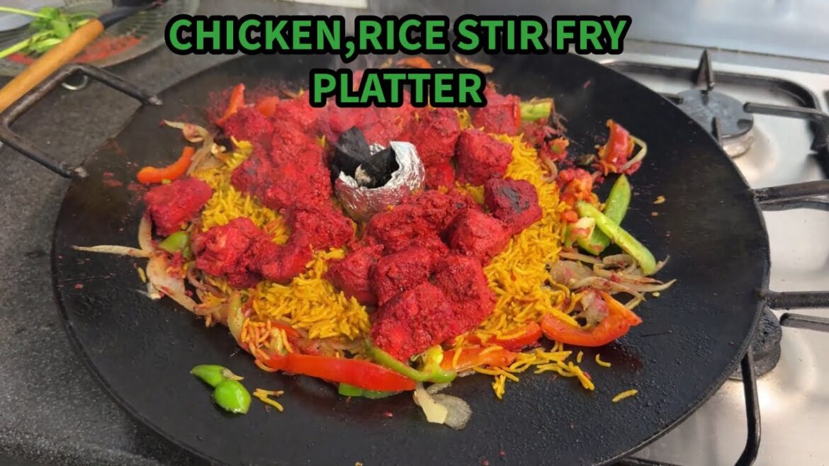 CHICKEN, RICE STIR FRY PLATTER!!!! SIMPLE EASY DELICIOUS RECIPE ...