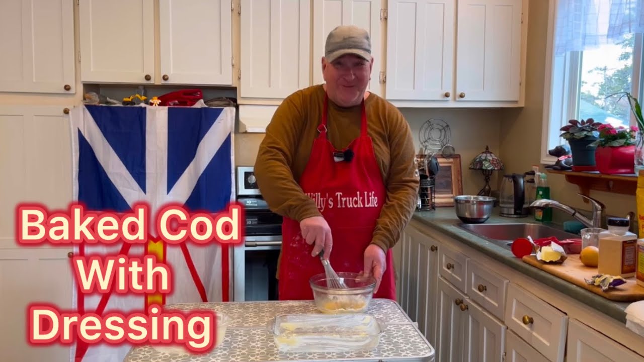 Traditional Baked Cod with Dressing. - Dining and Cooking