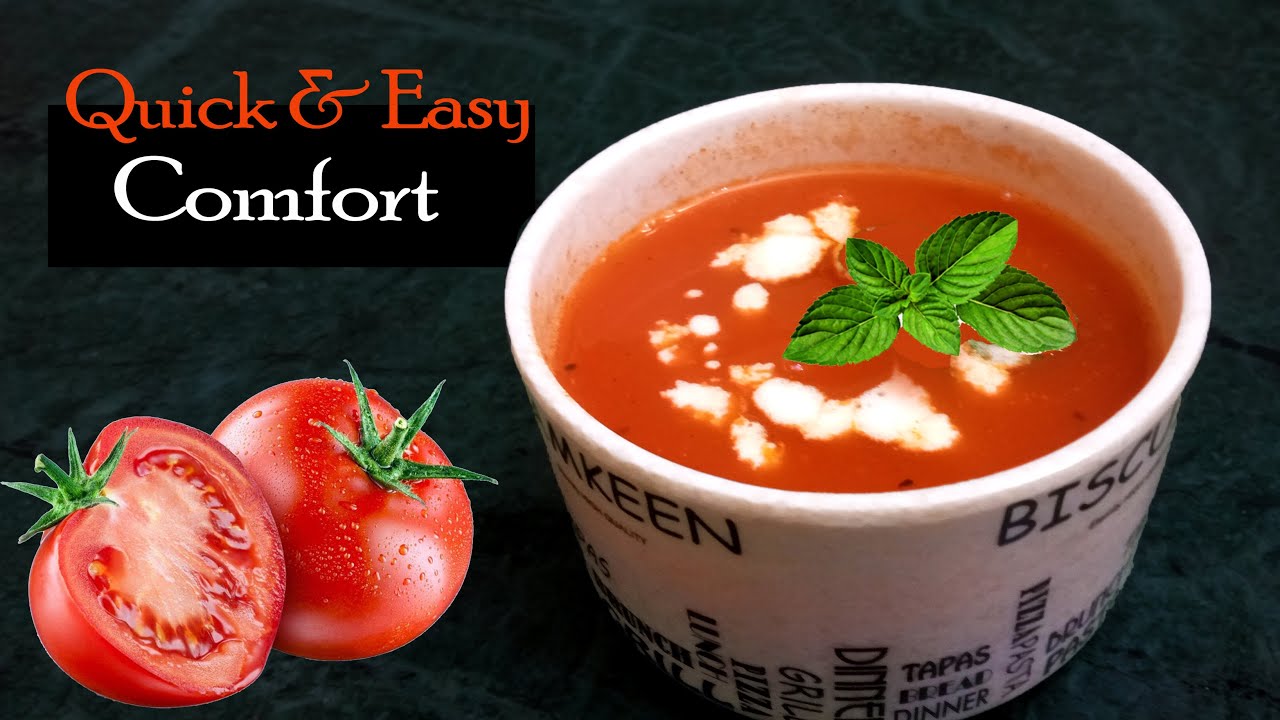 Creamy Homemade Tomato Soup Recipe | Quick & Easy Comfort Food by Noor's Kitchen - Dining and ...