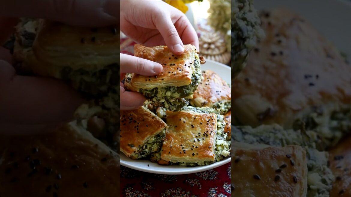Mediterranean Spinach & Feta puff pastry #spinachfeta #pufpastry # ...