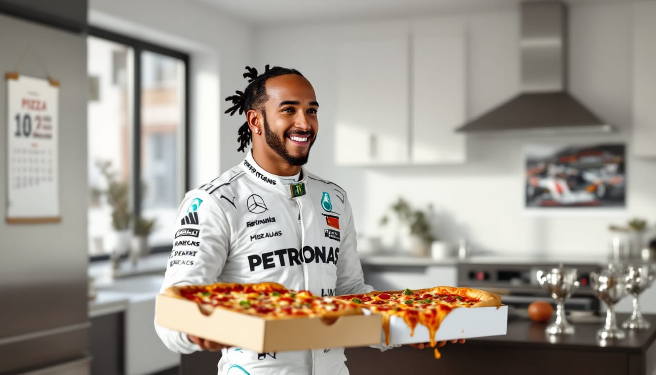 Lewis Hamilton's pizza delivery dilemma: a quirky story - Dining and ...