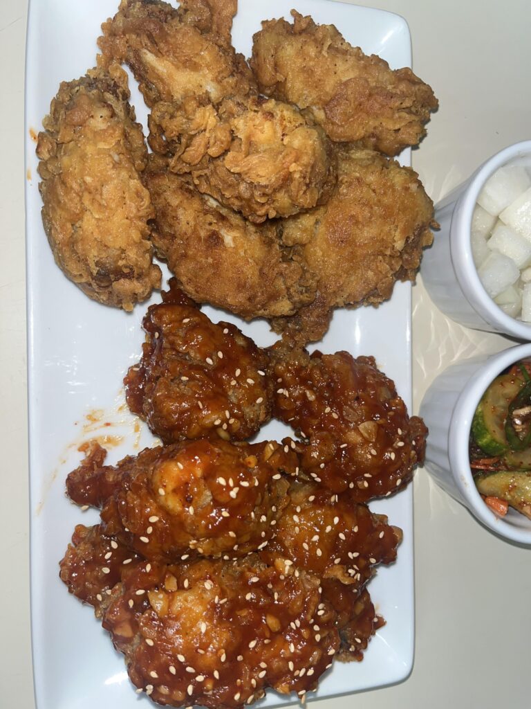 Made the Korean fried chicken from Sarah Ahns “Umma” cookbook. Super ...