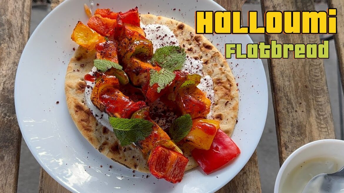 Halloumi on Flatbread - Dining and Cooking