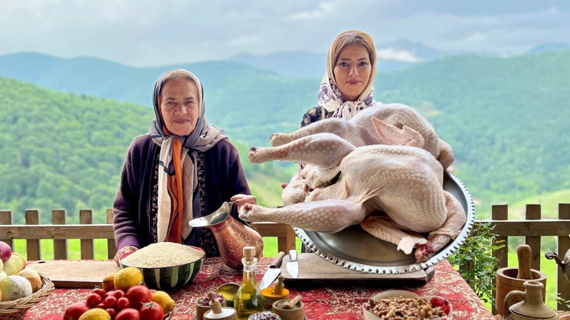 Roasting Two Giant Turkeys & Preparing Dough for Village Oven Bread ...
