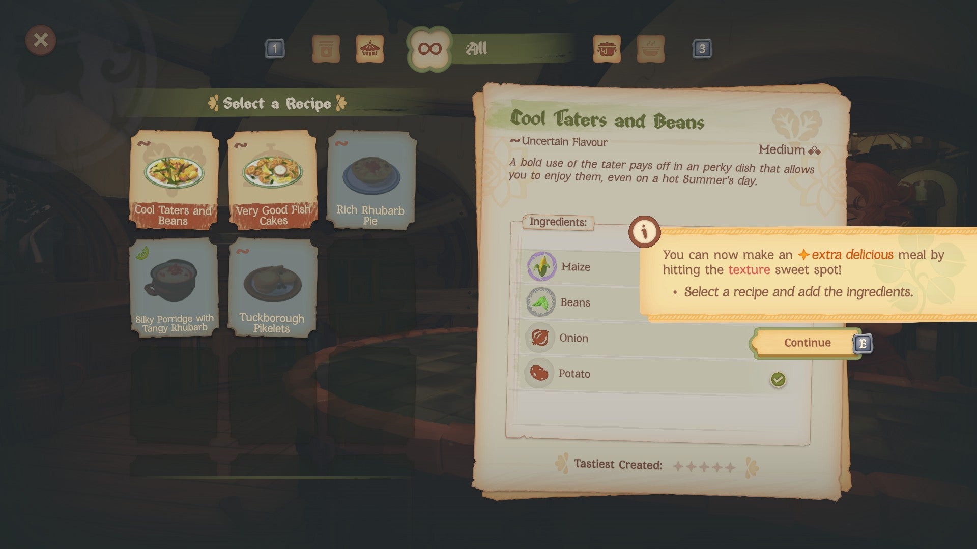 How to Cook - Tales of the Shire Guide - Dining and Cooking