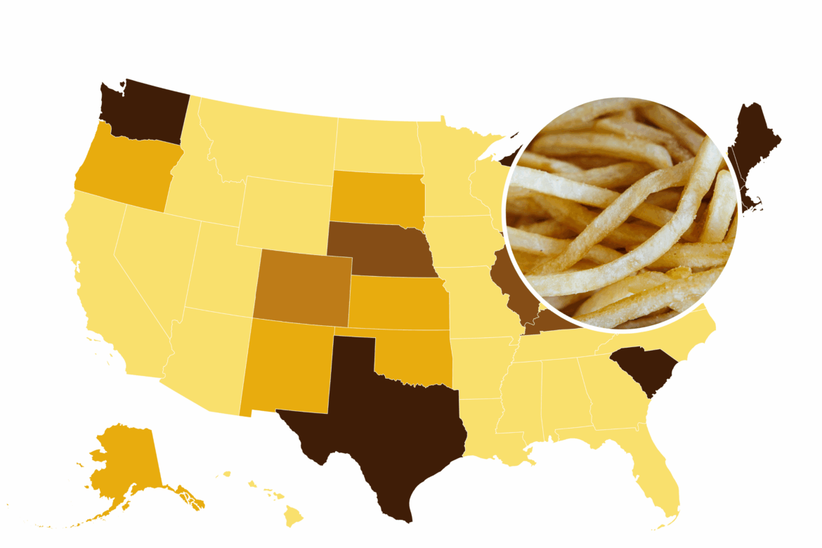 Map Shows Each State's Favorite French Fry - Dining and Cooking