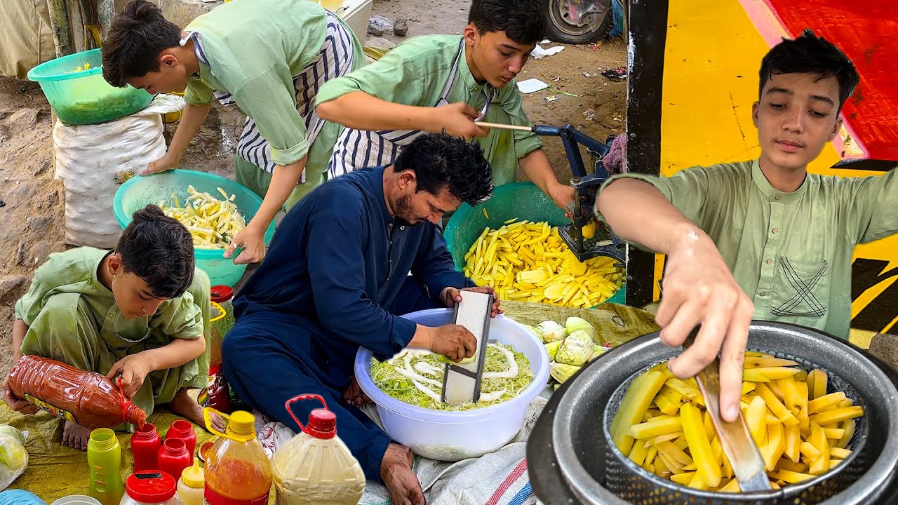 16 Year Old Kid Selling Crispy Finger Chips | Perfect French Fries ...