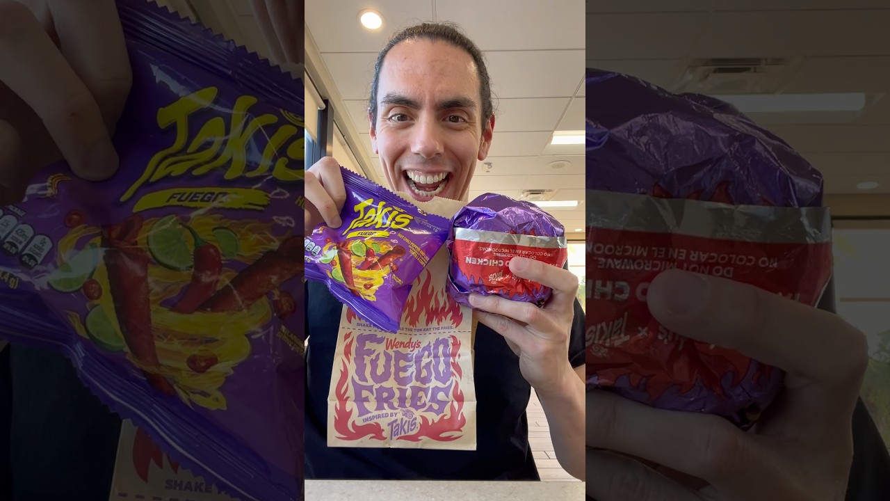 VIRAL Wendy’s Takis Fuego Meal #mukbang - Dining and Cooking