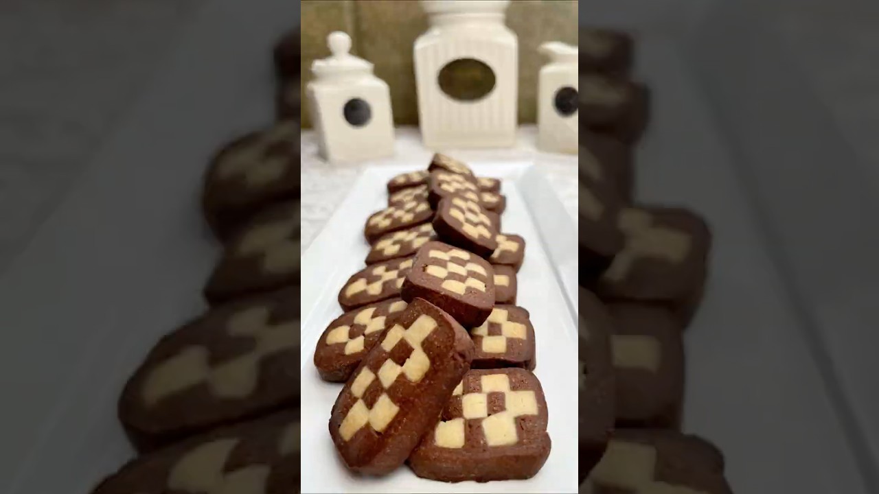 The most AMAZING Cookie Recipe. French shortbread Checkerboard cookies ...