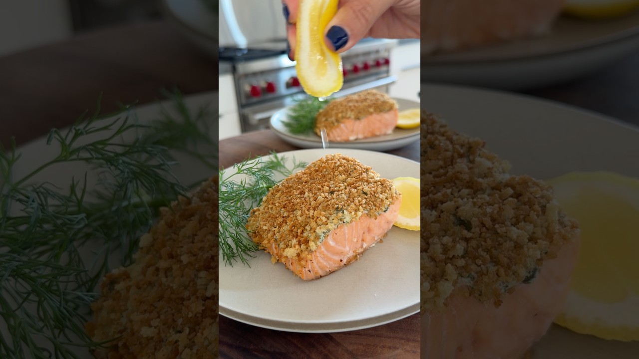 Panko-crusted salmon with cream cheese, lemon, and dill - Dining and ...