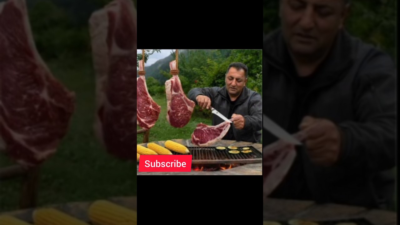 Smoking Giant Ribs Deep in the Forest _ Wild BBQ Feast - Dining and Cooking