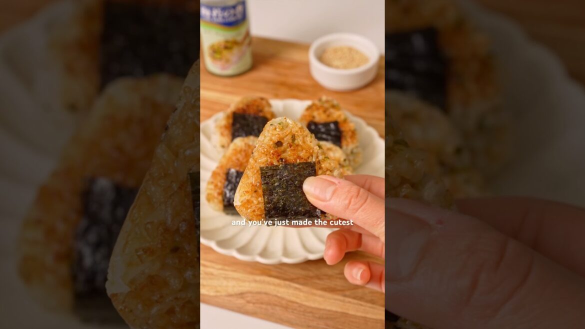 SPICY TUNA YAKI ONIGIRI aka Japanese rice ball. A fun twist on the ...