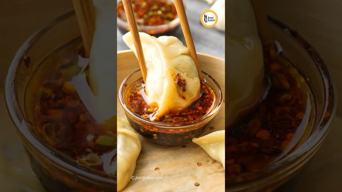 Chicken Dumplings with Chilli Oil & Dumpling Sauce Recipe by Food ...