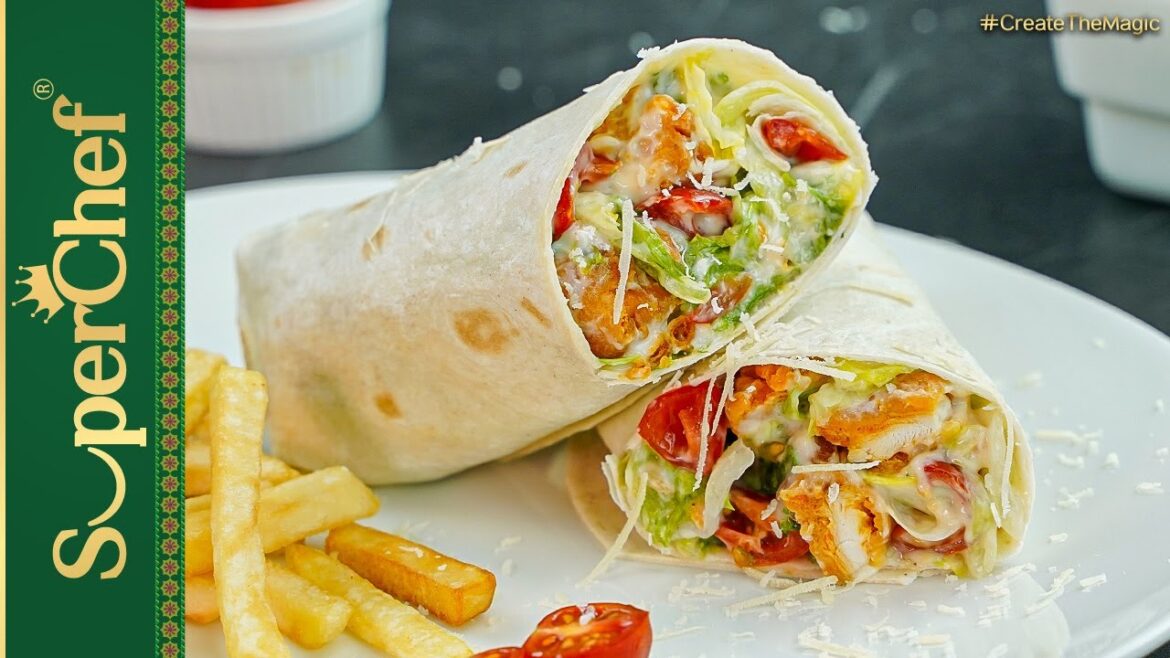 Caesar Salad Wrap | Easy & Healthy Chicken Wrap Recipe - Dining and Cooking