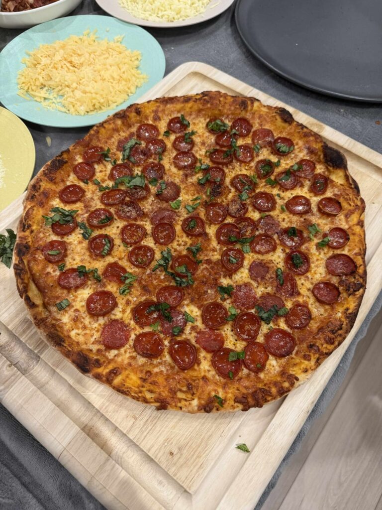 16 inch pie on a 14 inch steel/stone - Dining and Cooking
