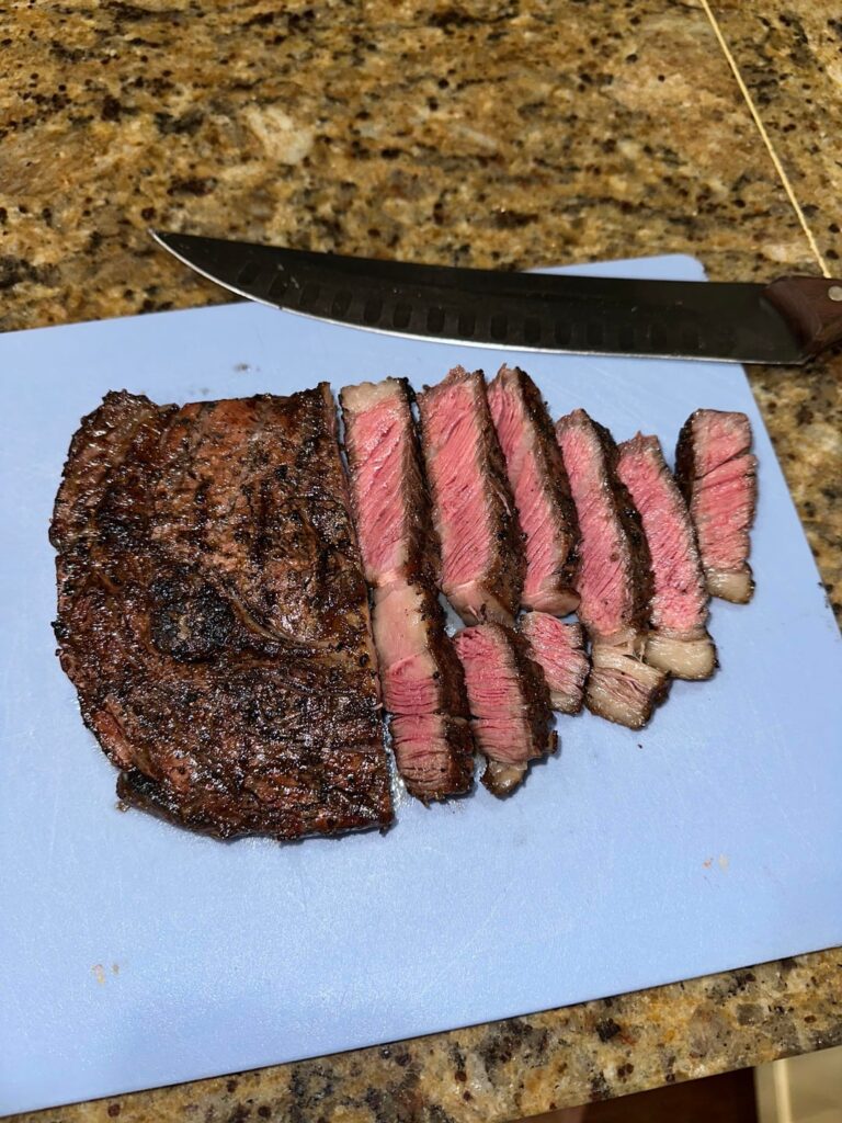 500 gram ribeye on the kettle - Dining and Cooking