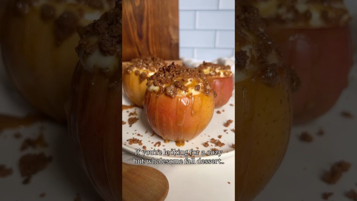 Cozy Cheesecake Stuffed Baked Apples! Gluten free & refined sugar free ...