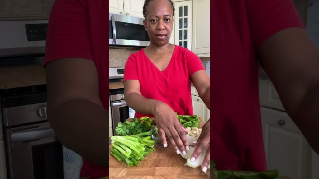 How to make green seasoning// Jamaican Jamaica cooking #shorts - Dining ...