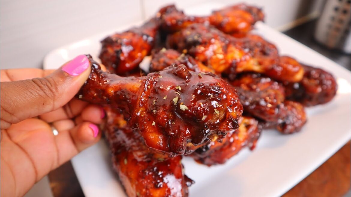 How To Make Juicy Oven Baked BBQ Chicken Drumsticks Stick | Baked ...