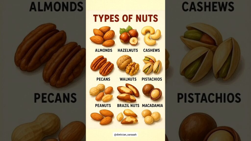 Types of Nuts | Health Benefits & Nutrition Guide #healthyeating # ...