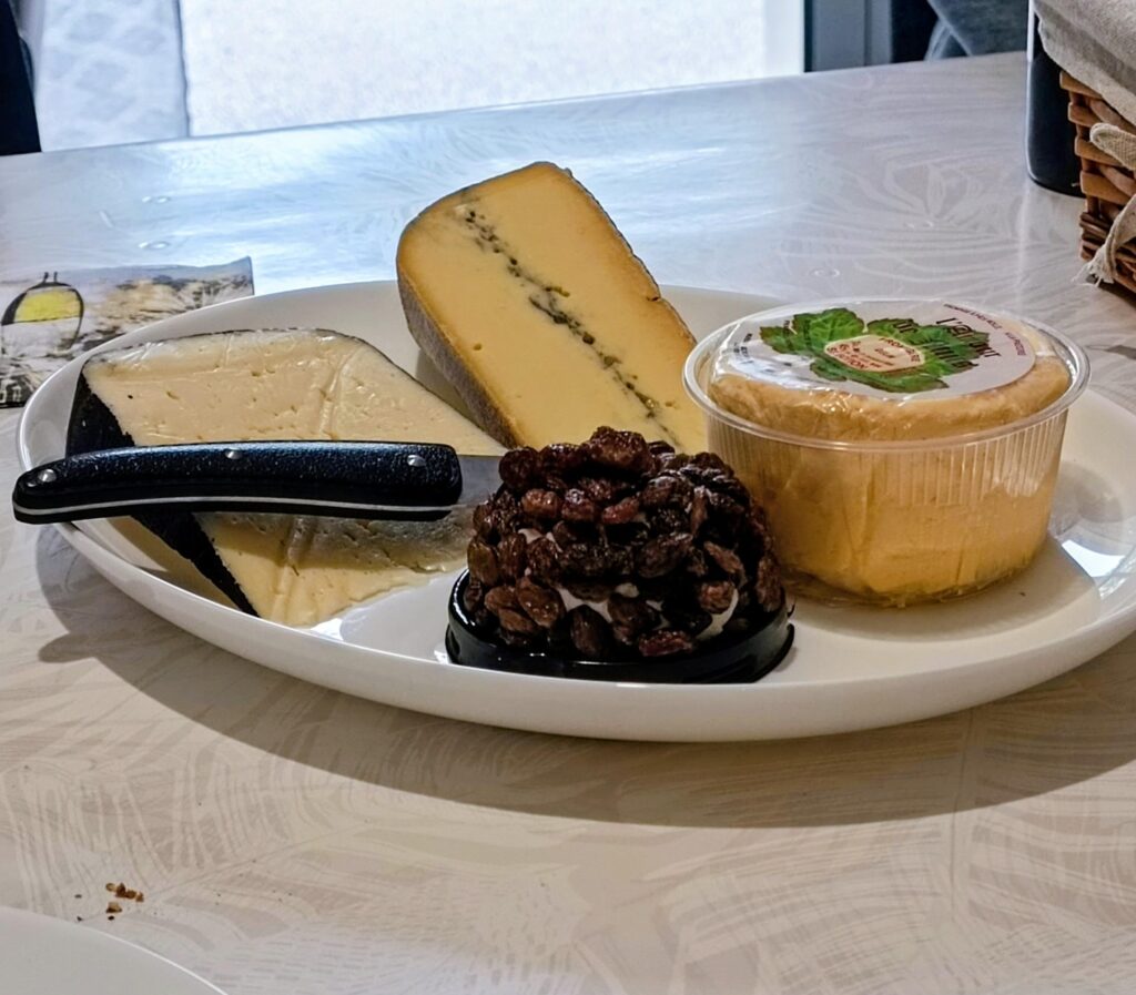 Small French platter with a good red wine - Dining and Cooking