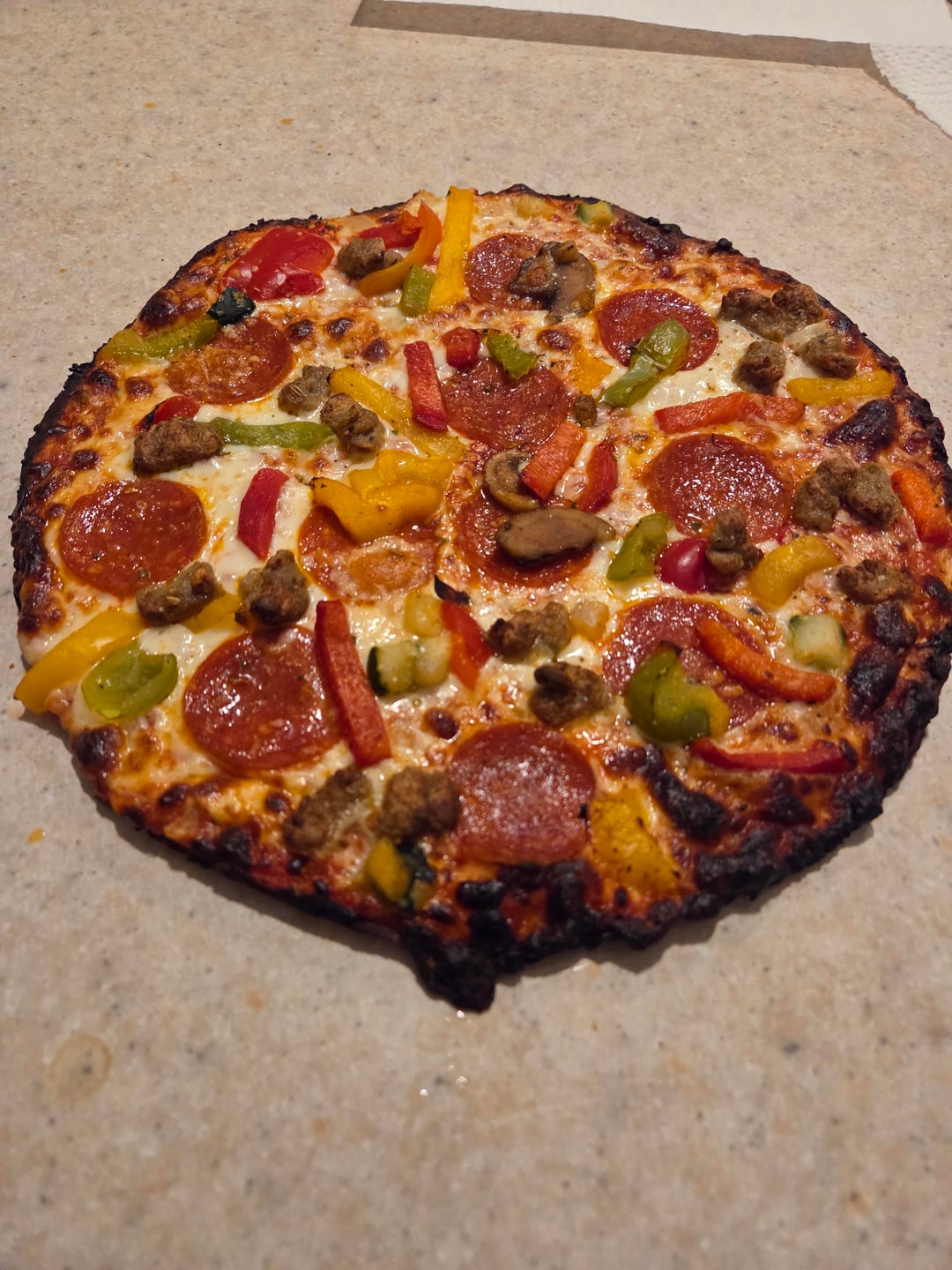 Costco cauliflower crust supreme bareass on my countertop - Dining and ...