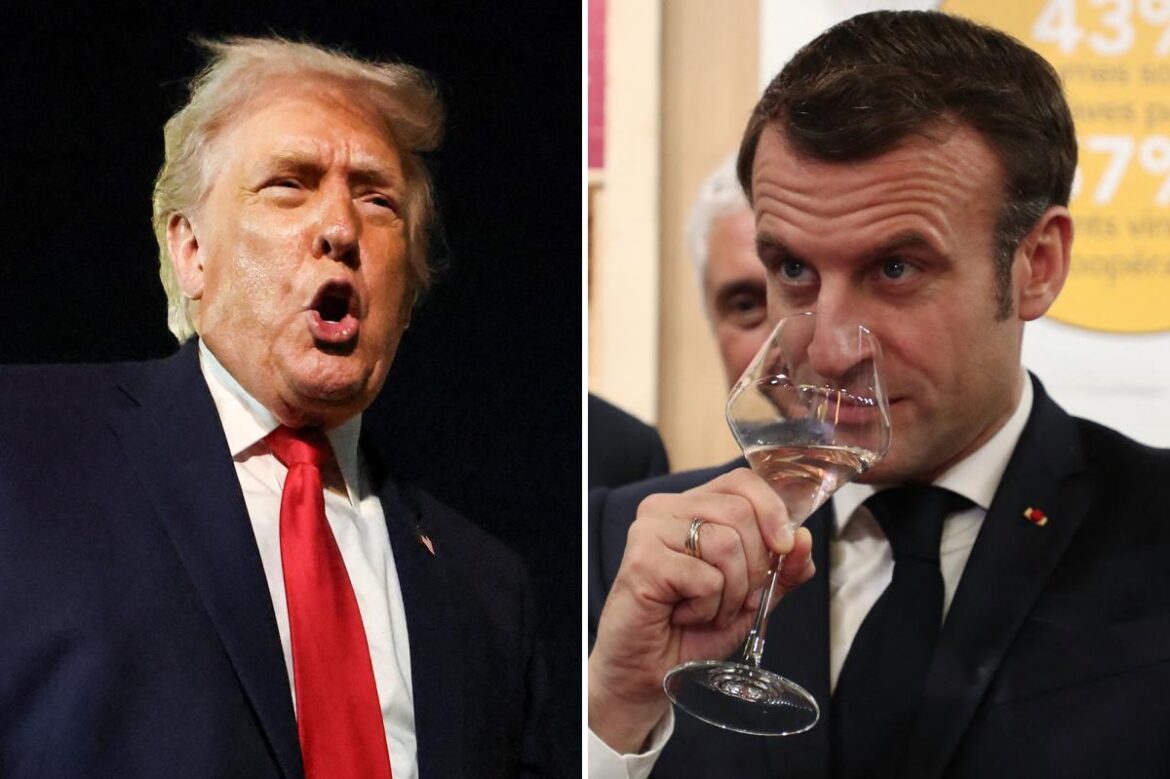 Trump threatens France with 200% wine tariffs to force Emmanuel Macron ...