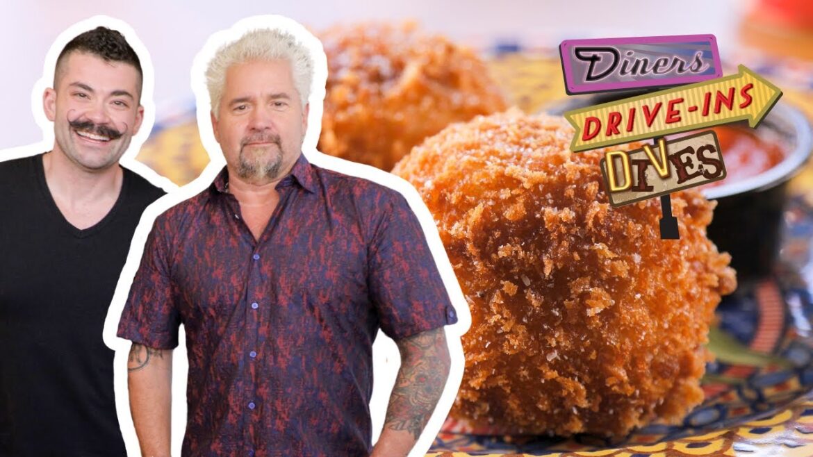 Guy Fieri and Joe Sasto Devour Beef Arancini in Chicago | Diners, Drive ...