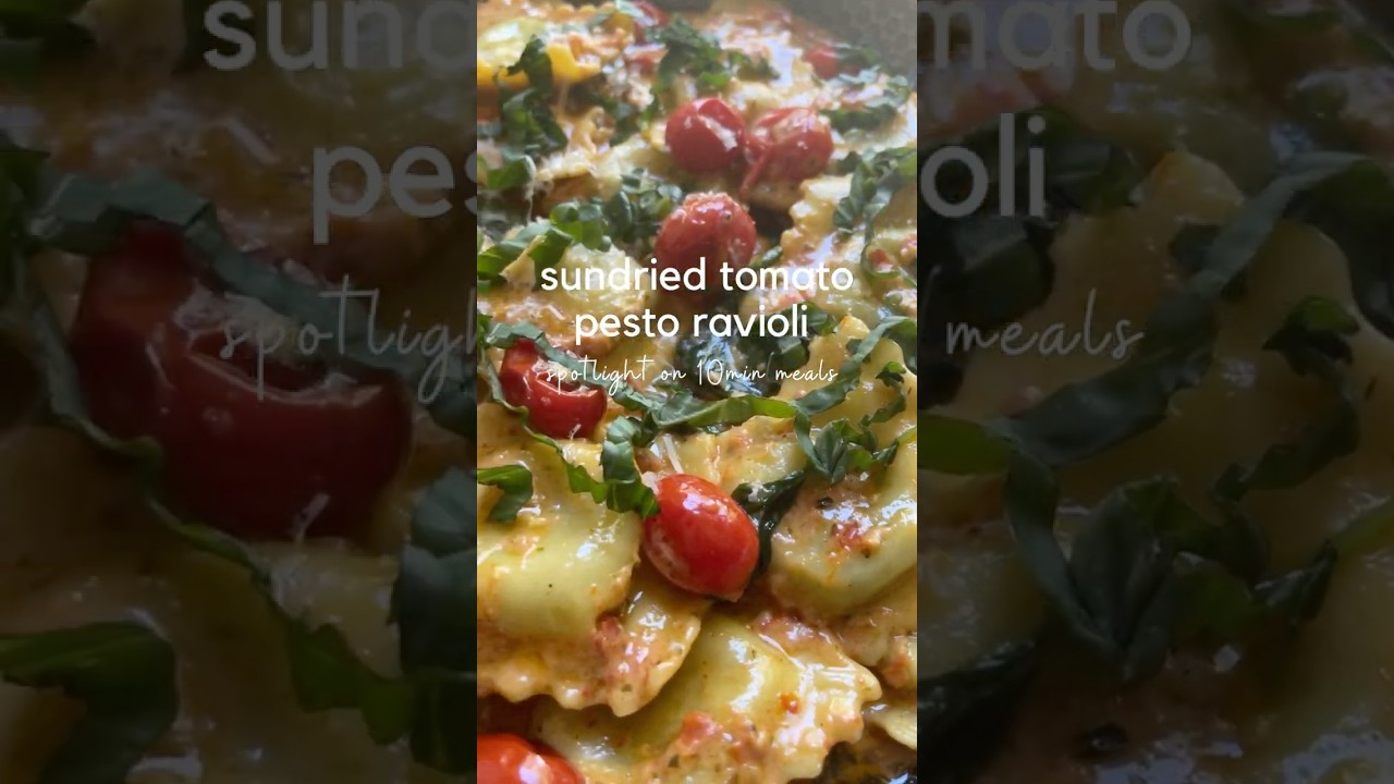 Sundried Tomato Pesto Ravioli #foodlover #recipeshorts #italianrecipes ...