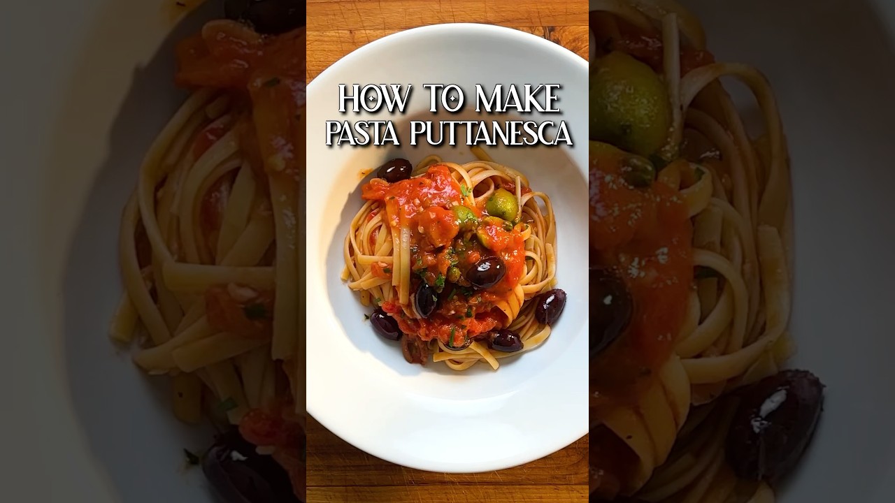 How to make Pasta Puttanesca #pastarecipe #italianfood #puttanesca ...