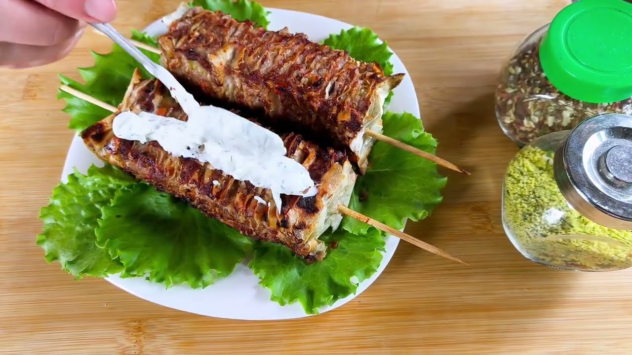 Lavash kebab with garlic sauce | an incredibly tasty and easy recipe ...