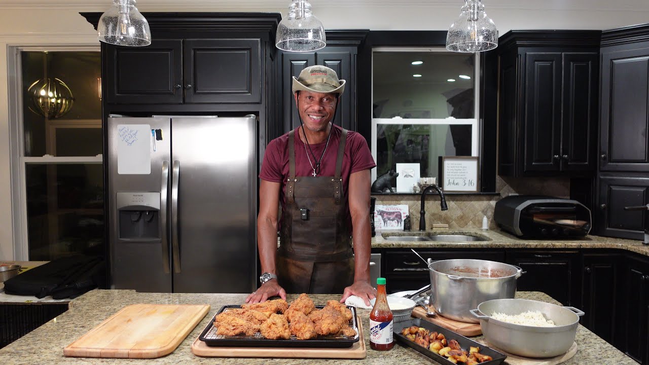 Southern Deep Fried Catfish with Red Beans and Rice - Dining and Cooking