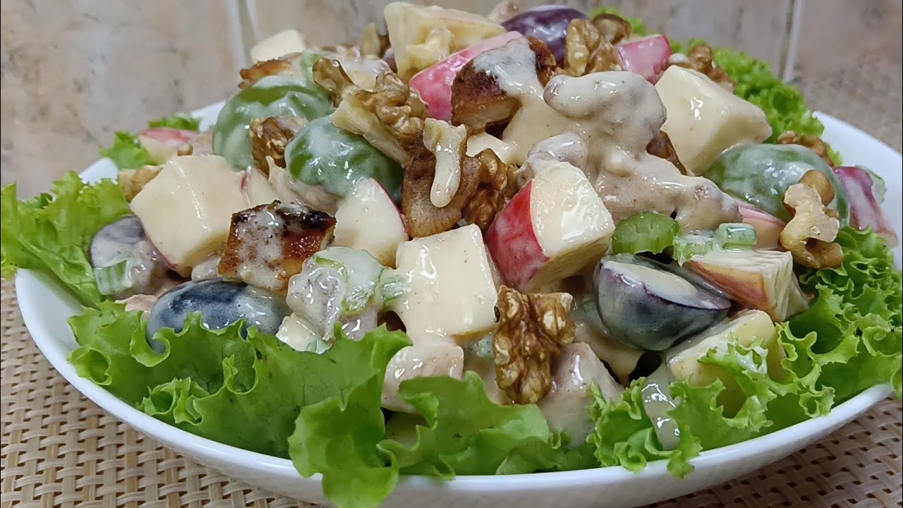 PASS MUNA SA MACARONI SALAD! CHICKEN WALDORF SALAD NAMAN PARA MAIBA ...