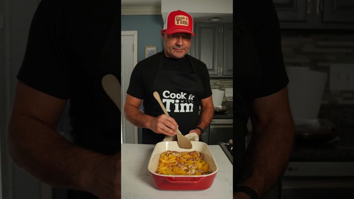 Two Ingredient Peach Cobbler #peach - Dining and Cooking