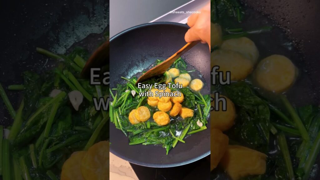 Delicious Egg Tofu Spinach! Simple to make, nutritious & sure to be a ...