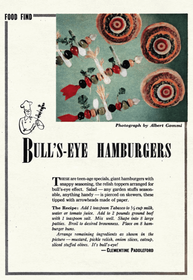How to make Bull's-Eye Hamburgers from the 1950's - Dining and Cooking