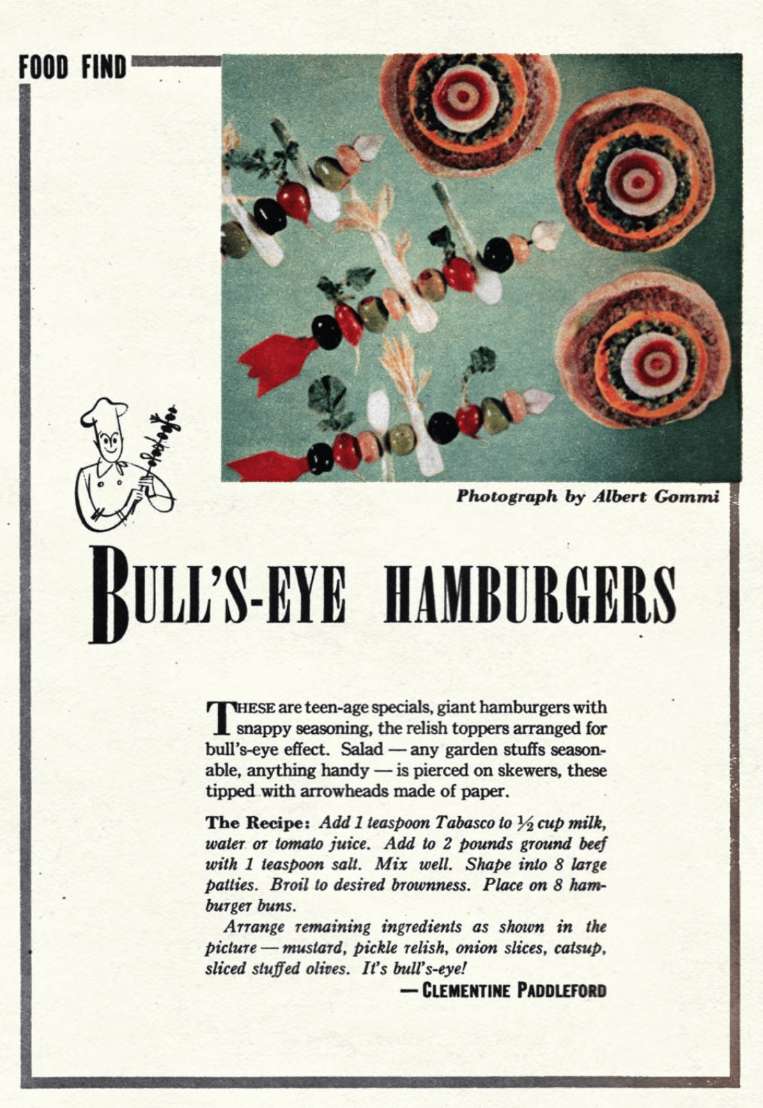 How to make Bull's-Eye Hamburgers from the 1950's - Dining and Cooking