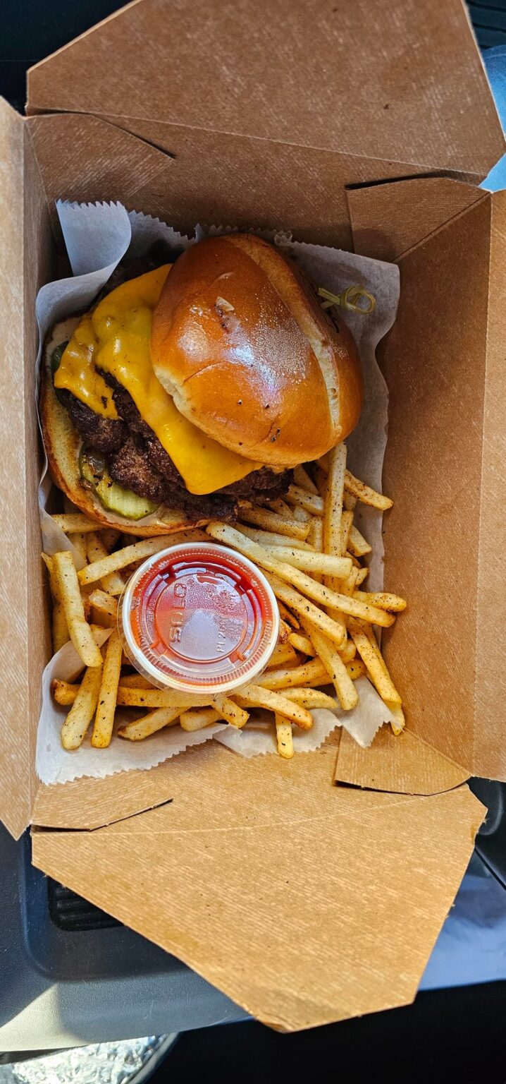 Double Smash burger and fries. - Dining and Cooking