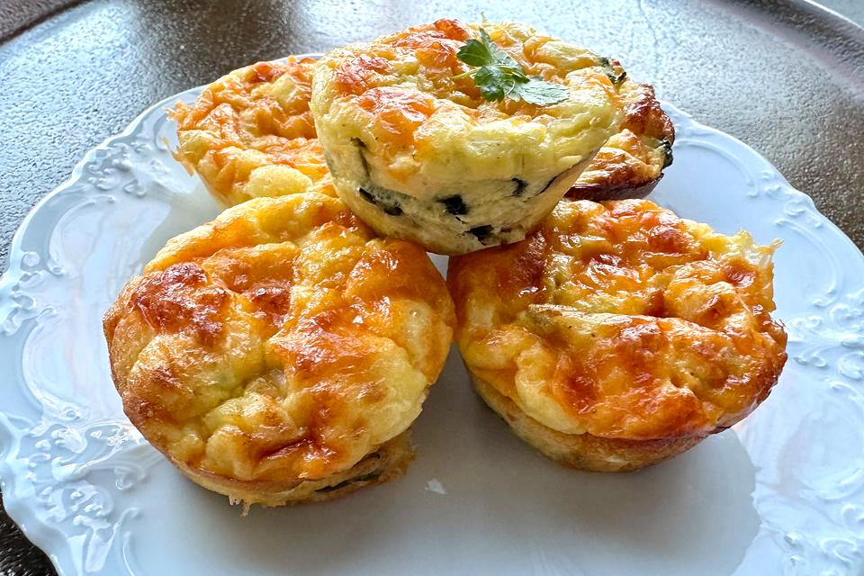 Fluffy High-Protein Mediterranean Egg Bites Recipe With Spinach & Feta ...