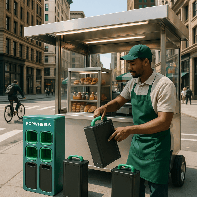 PopWheels Swaps E-Bike Batteries for Food Cart Generators - Dining and ...