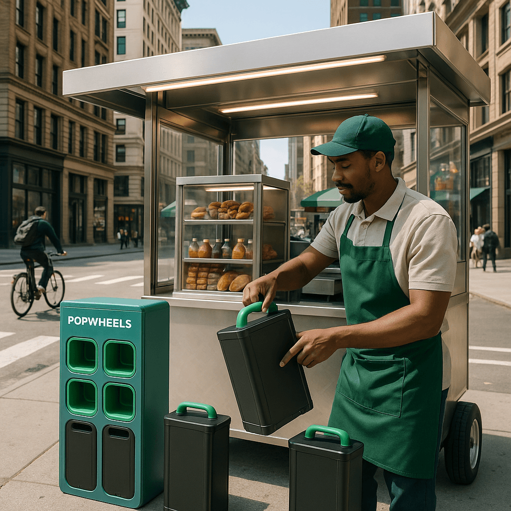 PopWheels Swaps E-Bike Batteries for Food Cart Generators - Dining and ...