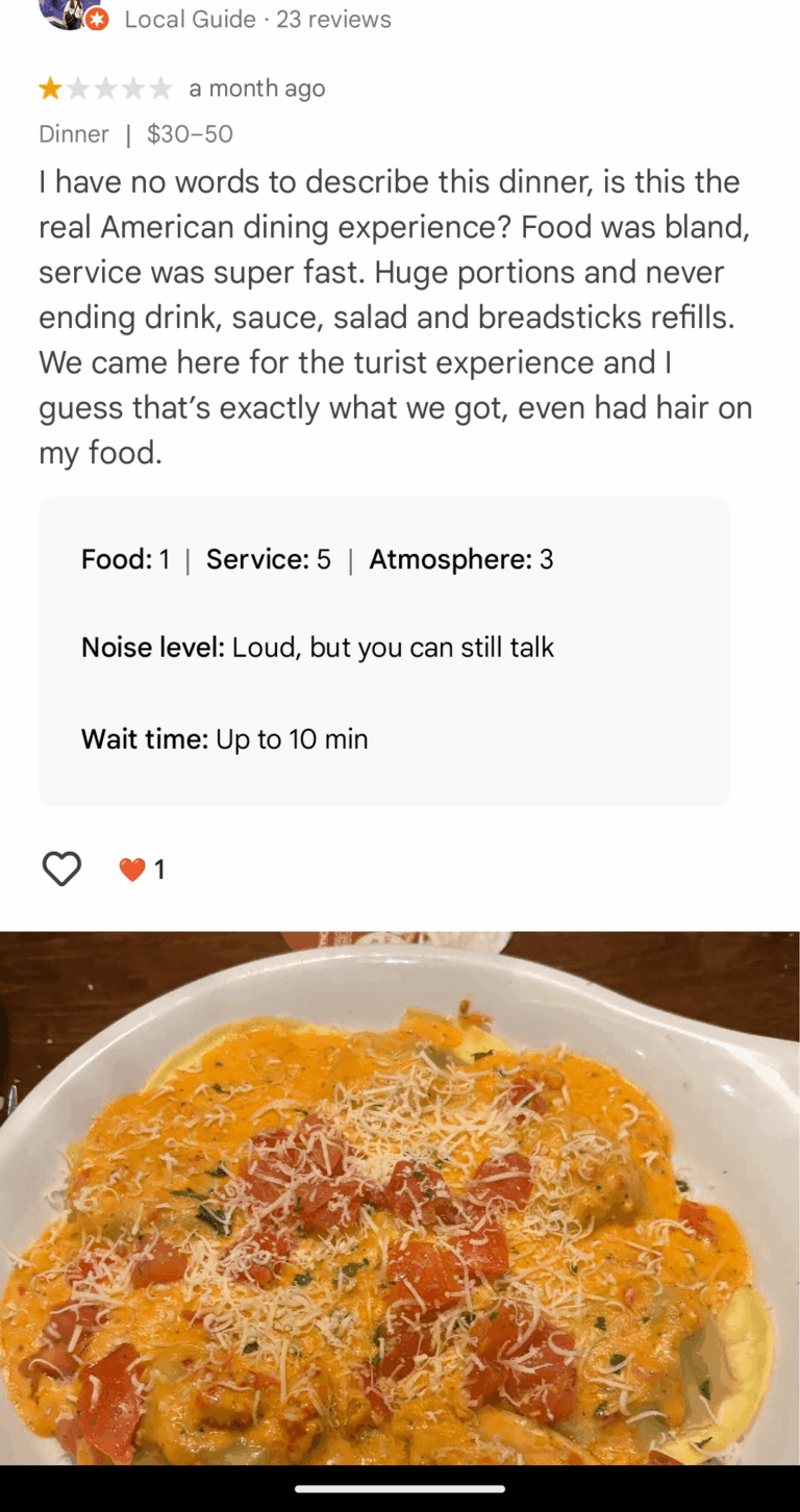 Imagine going to the Olive Garden in Times Square expecting to eat ...