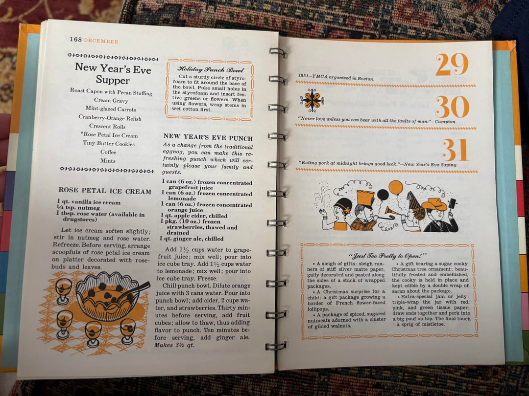 Betty Crocker’s Cooking Calendar 1962, first edition - Dining and Cooking
