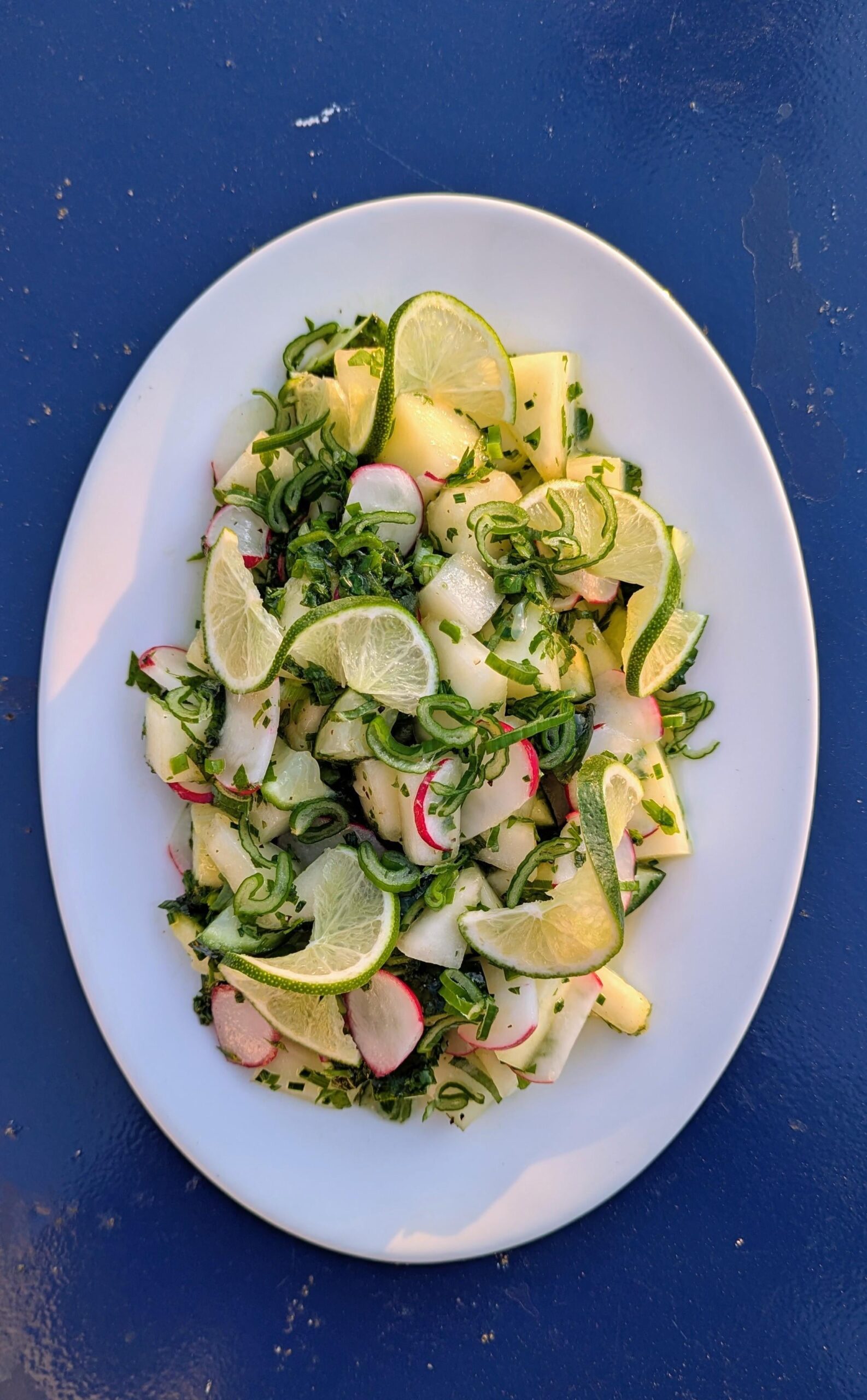Cucumber, melon, radish & lime salad - Dining and Cooking