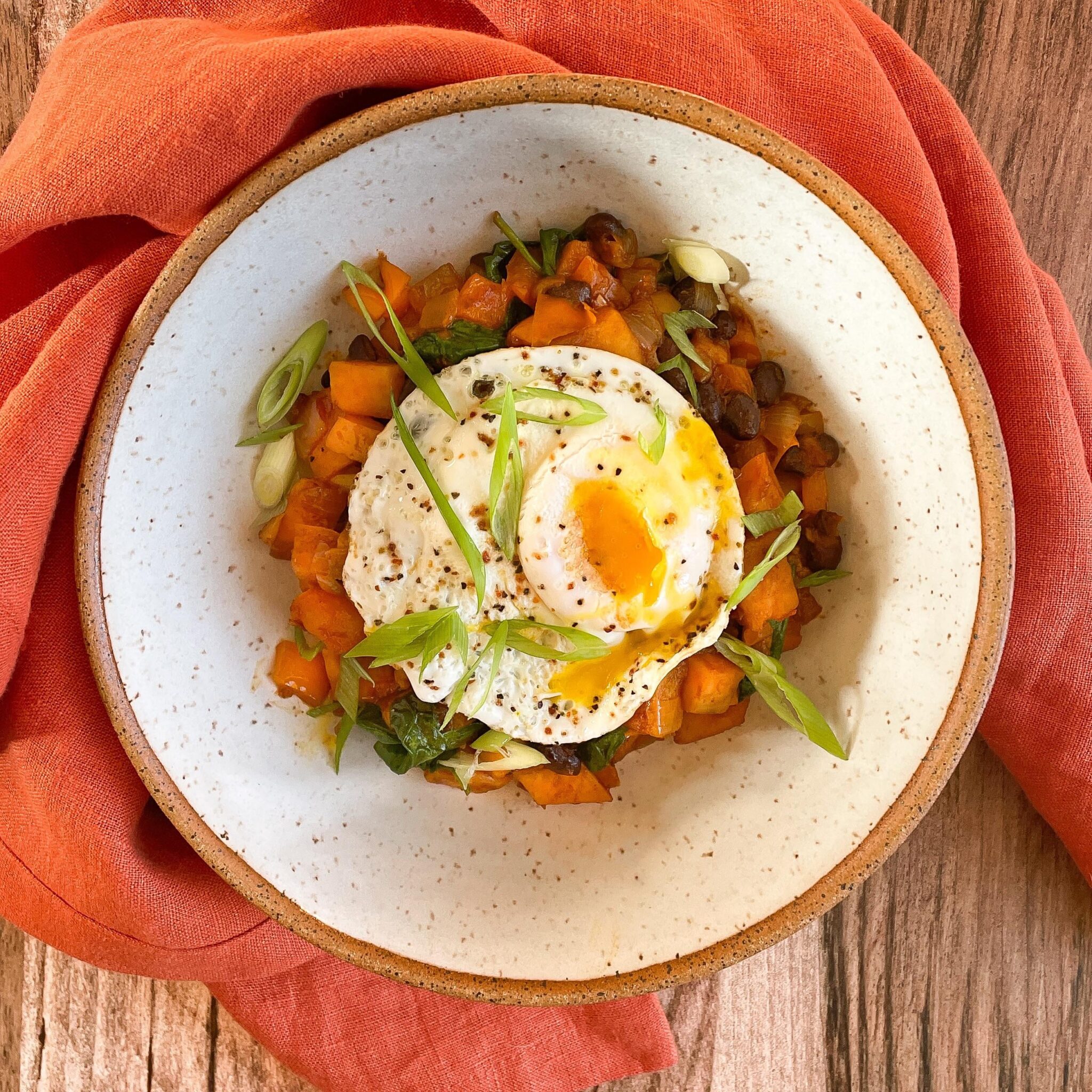 Harissa Sweet Potato Hash - Dining and Cooking