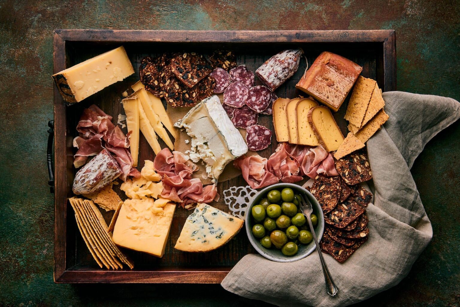 A cheese (and charcuterie) board I styled and shot (and ate) yesterday ...