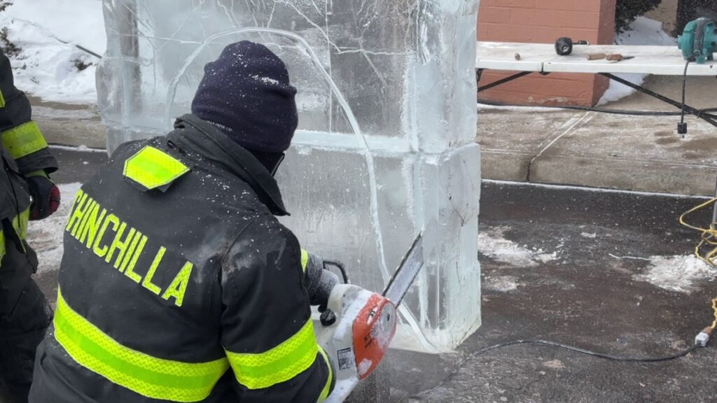 Local firefighters compete in ice carving and chili cook-off contests ...