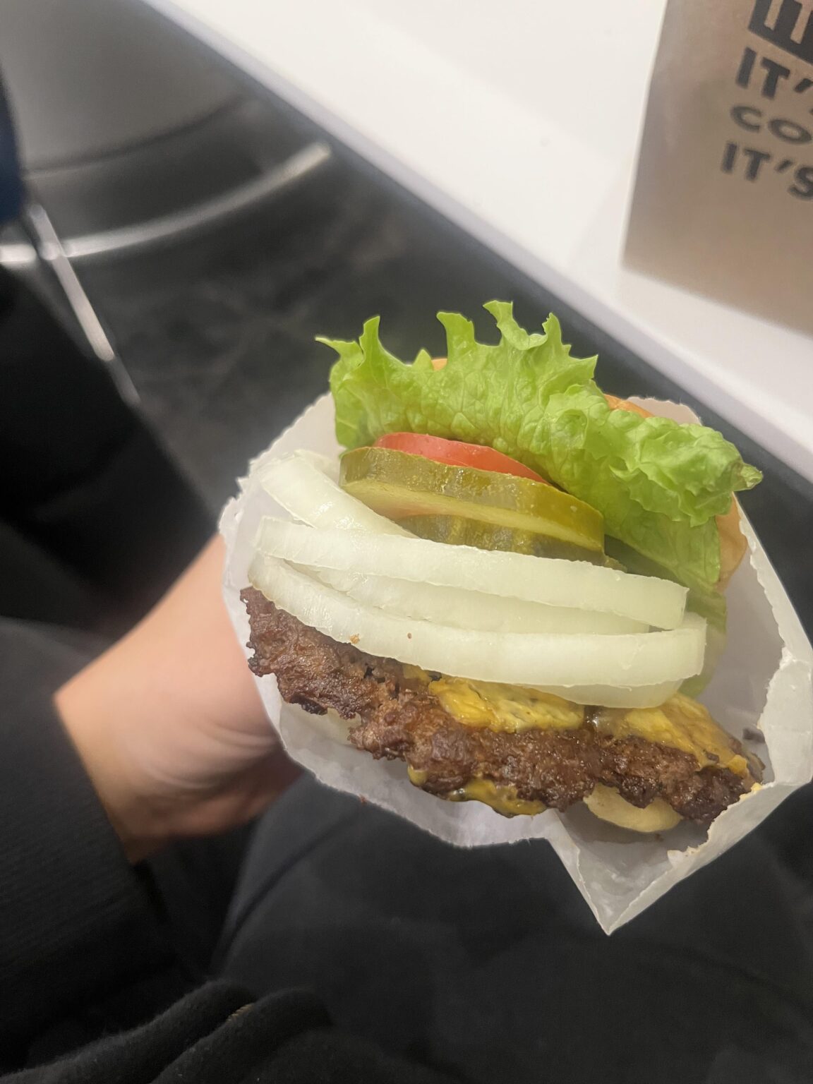 I asked Shake shack to add onions - Dining and Cooking