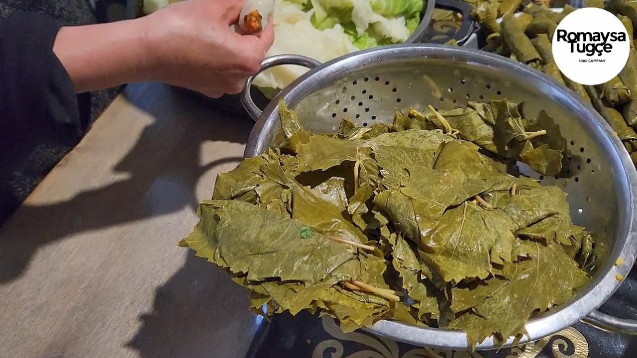 Step-by-Step Vine Leaf Dolma | Stuffed Cabbage Leaves & Capsicum Dolma ...
