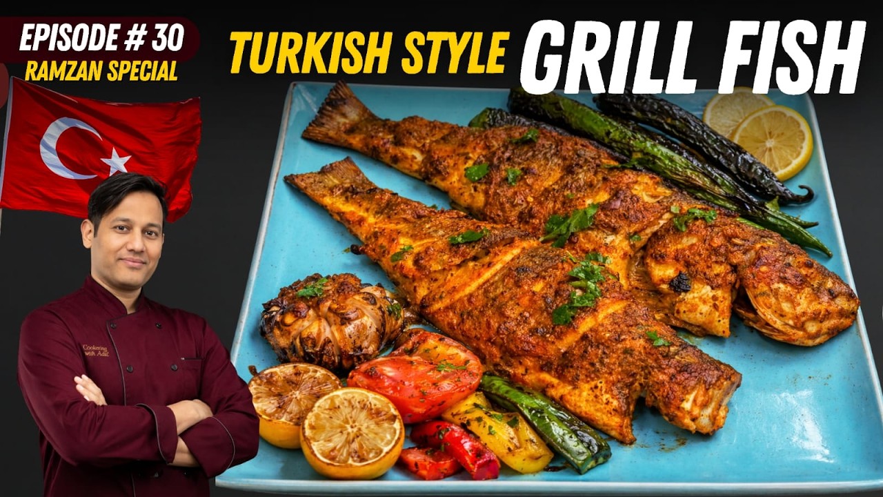 Turkish Grilled Fish Recipe | Authentic Turkish Seafood BBQ | Easy ...